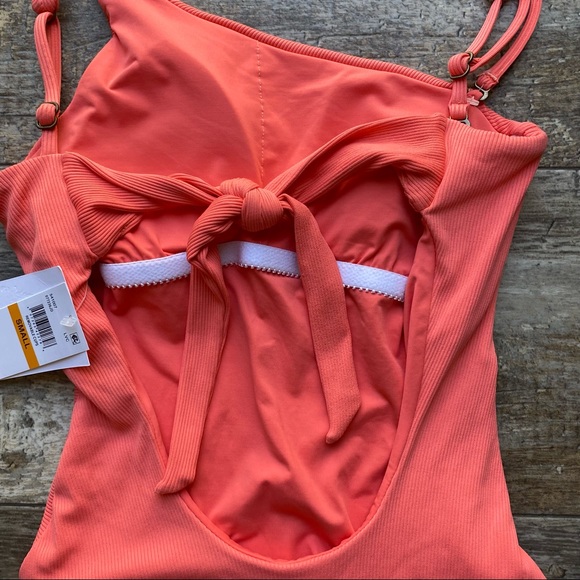 BECCA | Swim | Becca Fine Line Ribbed Adeline One Shoulder One Piece ...